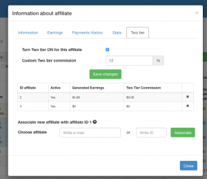 Two tier manager tutorial | Affiliate tracking software